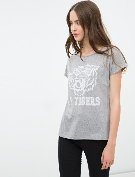 Koton Kadın Baskı Detaylı T-Shirt