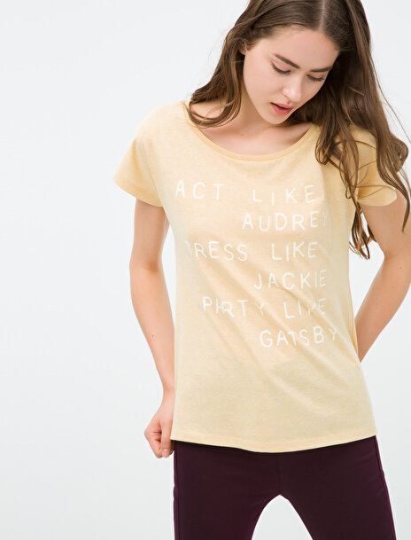 Koton Kadın Baskı Detaylı T-Shirt