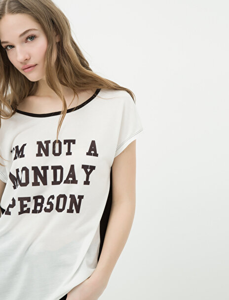 Koton Kadın Yazı Baskılı T-Shirt