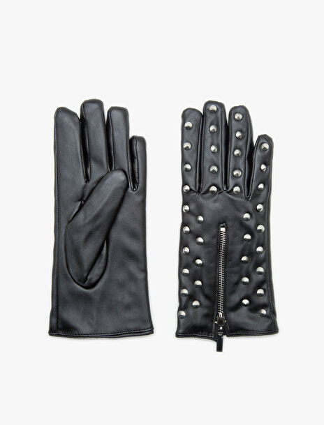 Koton Kadın Fermuar Detaylı Eldiven