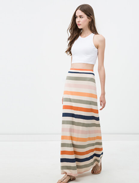 Koton Kadın Çizgili Maxi Etek Koton Kadın Çizgili Maxi Etek