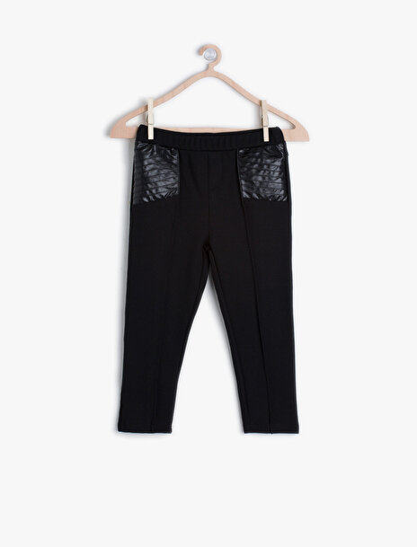 Koton Kız Çocuk Deri Detaylı Tayt