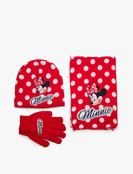 Koton Kız Çocuk Minnie Baskılı Atkı Seti Koton Kız Çocuk Minnie Baskılı Atkı Seti