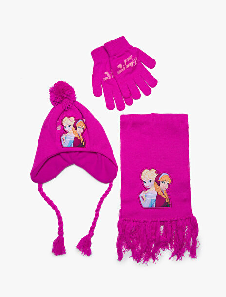 Koton Kız Çocuk Frozen Desenli Atkı Takım