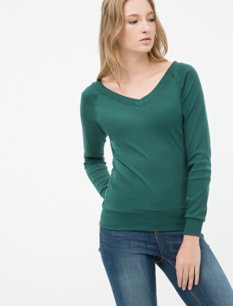 Koton Kadın V Neck T-Shirt