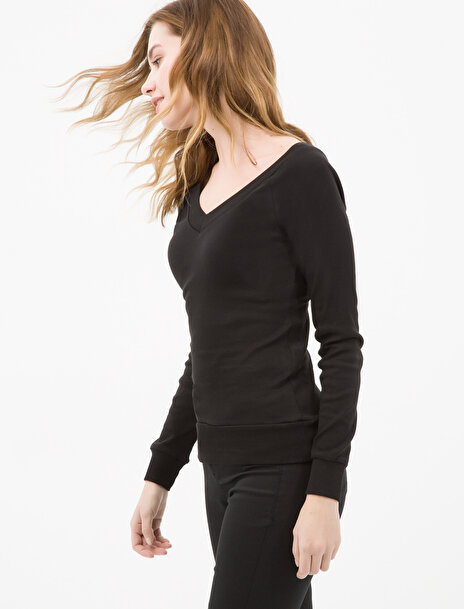 Koton Kadın V Neck T-Shirt