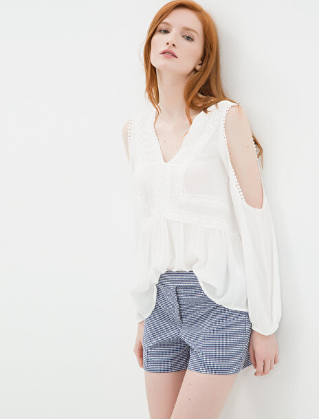 Koton Kadın Kareli Şort