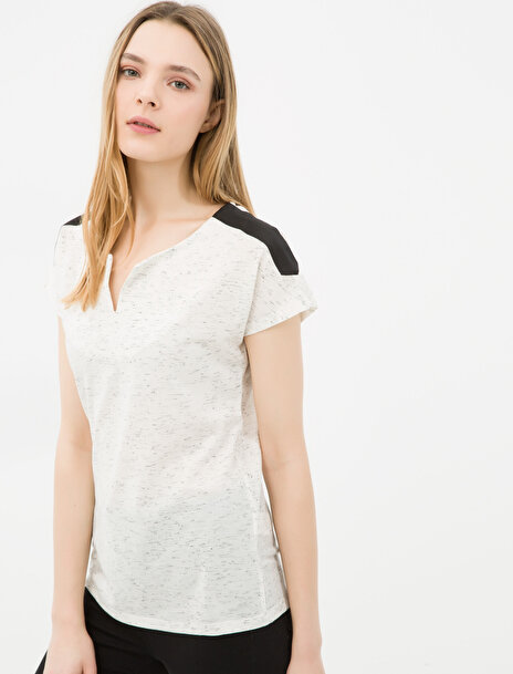 Koton Kadın V Yaka T-Shirt