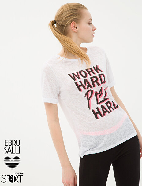 Koton Kadın Yazılı Baskılı T-Shirt