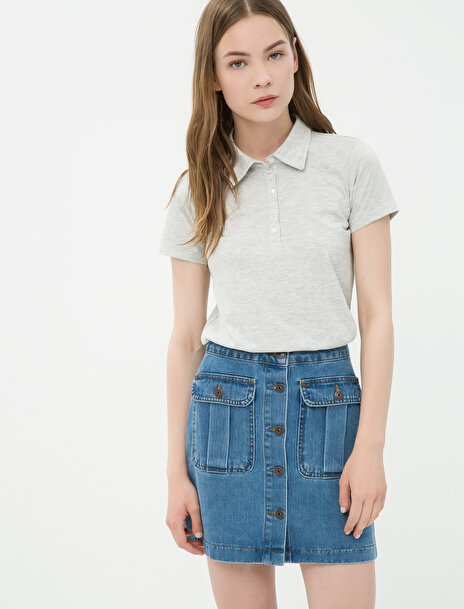 Koton Kadın Polo Yaka T-Shirt