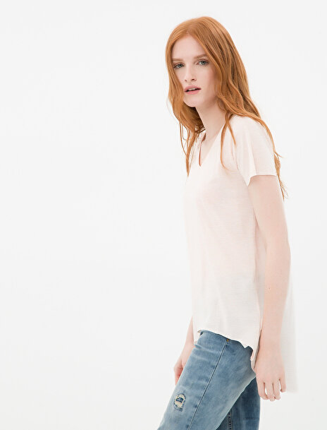 Koton Kadın V Yaka T-Shirt