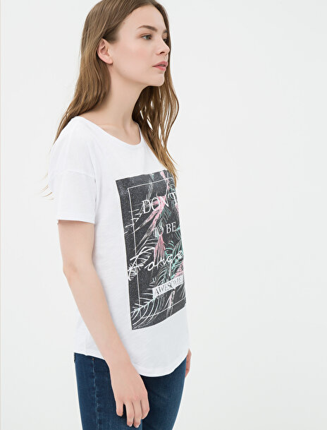 Koton Kadın Baskılı T-Shirt