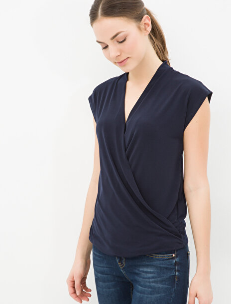 Koton Kadın Kruvaze T-Shirt