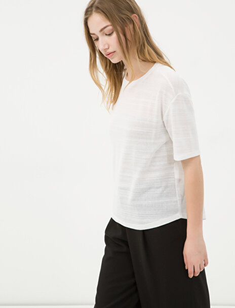 Koton Kadın Klasik Kesim T-Shirt