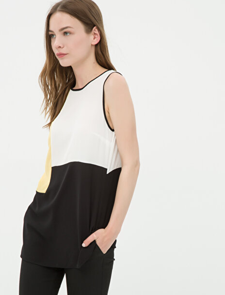 Koton Kadın Renk Bloklu Atlet Koton Kadın Renk Bloklu Atlet