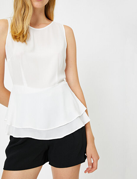 Koton Kadın Fırfır Detaylı Atlet