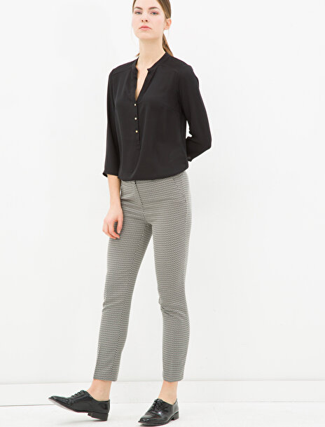 Koton Kadın Klasik Desenli Pantolon