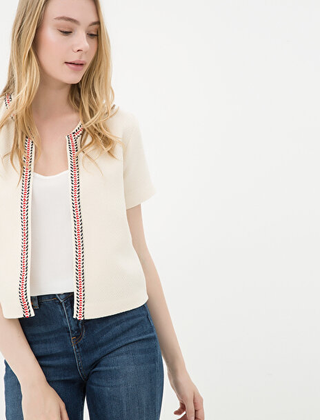 Koton Kadın Biye Detaylı Ceket