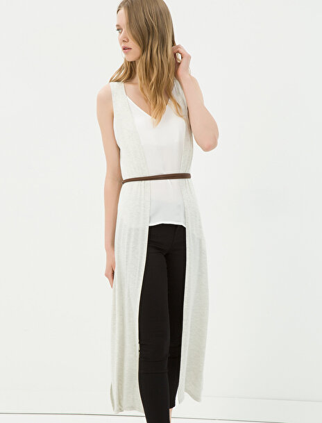 Koton Kadın Kolsuz Uzun Yelek