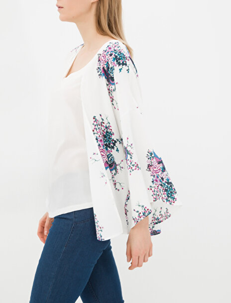 Koton Kadın Çiçek Desenli Ceket