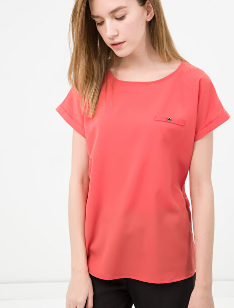 Koton Kadın Oyuk Yaka Bluz