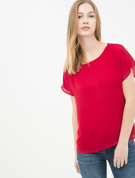 Koton Kadın Oyuk Yaka Bluz