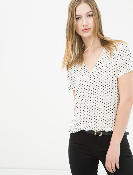 Koton Kadın Puantiye Detaylı Bluz