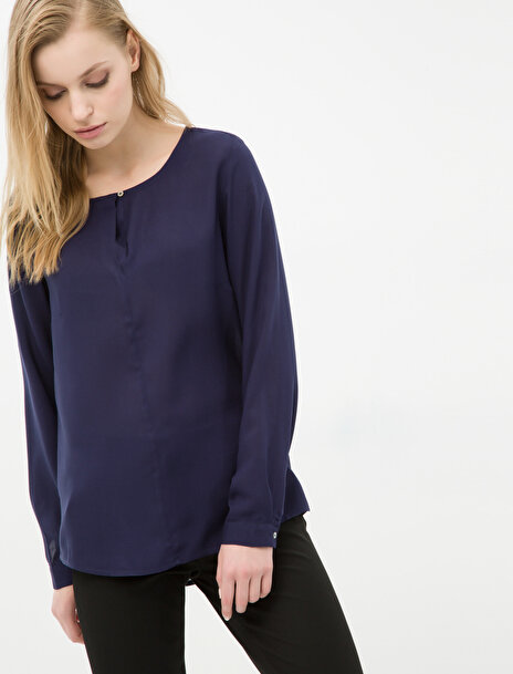 Koton Kadın Oyuk Yaka Bluz