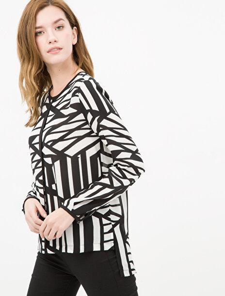 Koton Kadın Geometrik Desenli Bluz