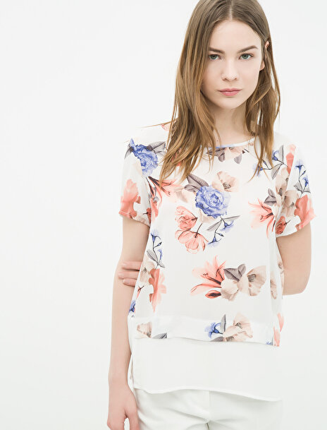 Koton Kadın Çiçek Desenli Bluz
