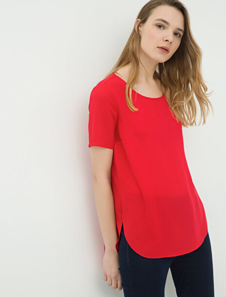 Koton Kadın Oyuk Yaka Bluz