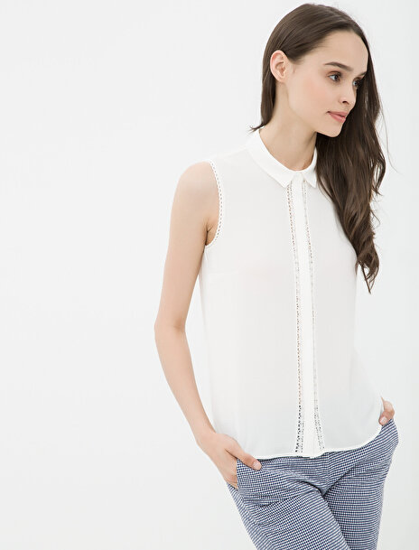 Koton Kadın Dantel Detaylı Gömlek