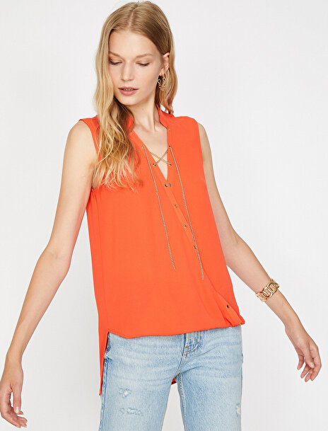 Koton Kadın Kuş Gözü Detaylı Bluz