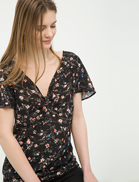 Koton Kadın Çiçek Desenli Bluz