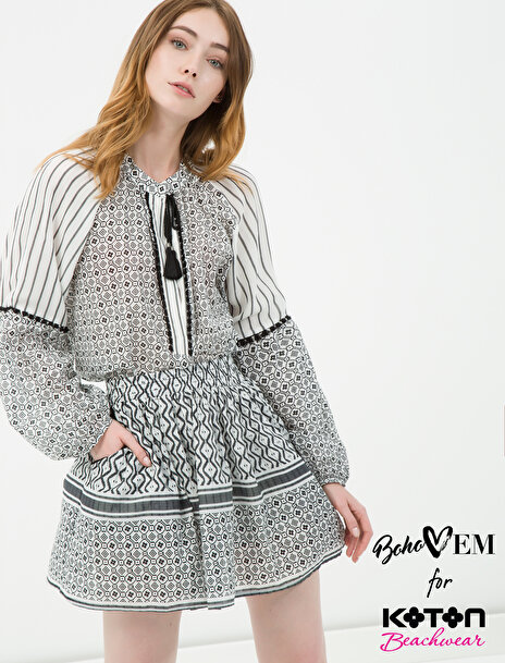 Koton Kadın Etnik Desenli Etek