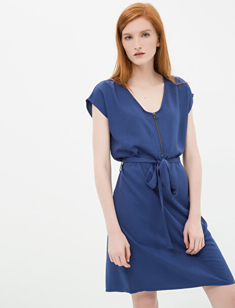 Koton Kadın Fermuar Detaylı Elbise