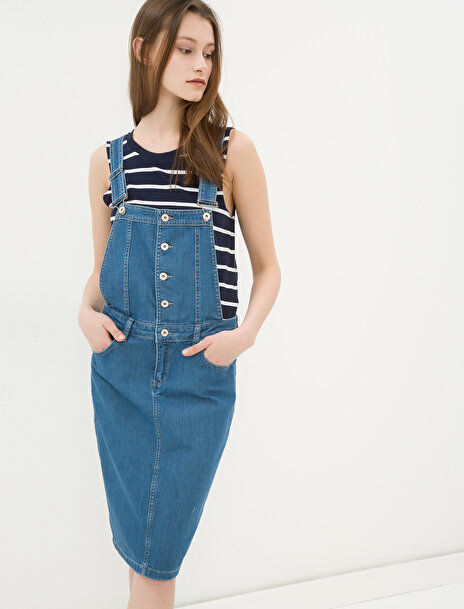 Koton Kadın Düğme Detaylı Tulum