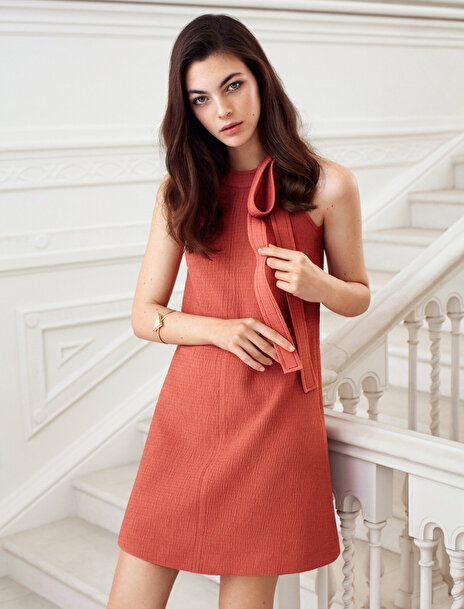 Koton Kadın Fiyonk Detaylı Elbise