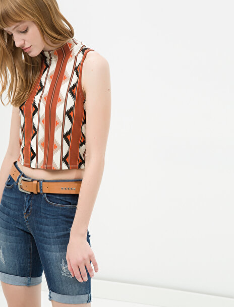 Koton Kadın Normal Bel Bermuda Jean Koton Kadın Normal Bel Bermuda Jean