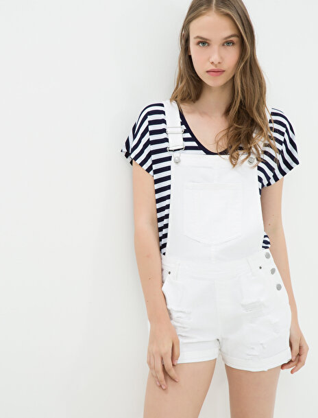 Koton Kadın Düğme Detaylı Tulum