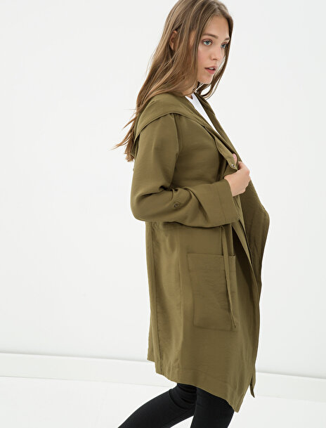 Koton Kadın Kapşonlu Pardosu Koton Kadın Kapşonlu Pardosu