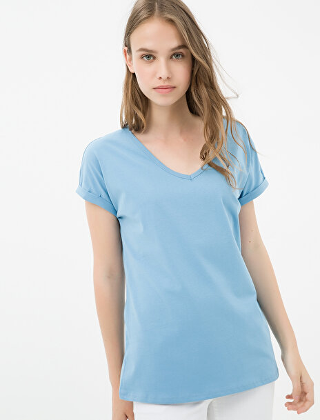 Koton Kadın Klasik Kesim T-Shirt