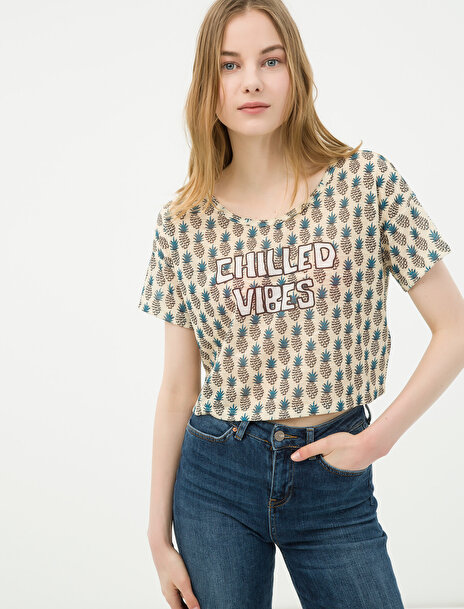 Koton Kadın Yazılı Baskılı T-Shirt