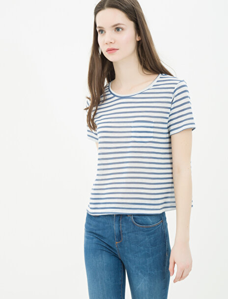 Koton Kadın Çizgili T-Shirt