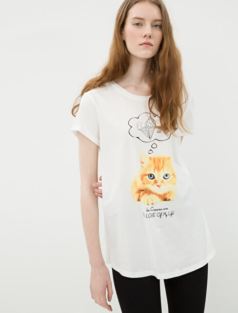 Koton Kadın Baskılı T-Shirt