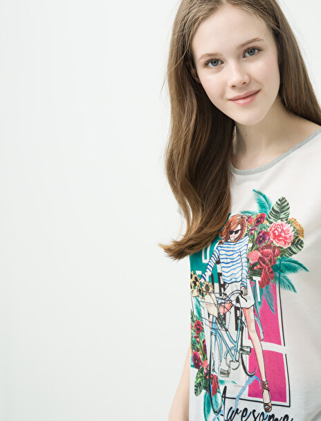 Koton Kadın Baskılı T-Shirt