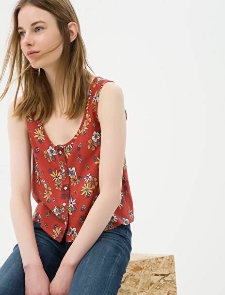 Koton Kadın Çiçek Desenli Bluz