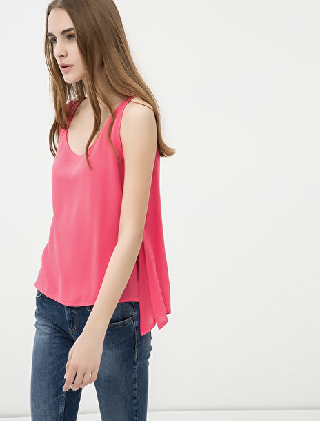 Koton Kadın Oyuk Yaka Bluz