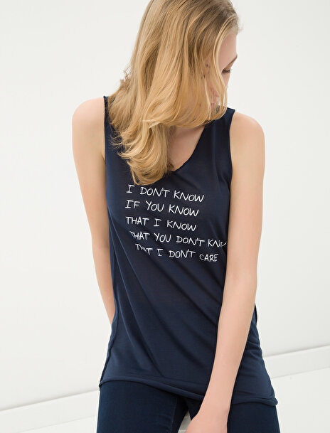 Koton Kadın Yazı Baskılı Atlet