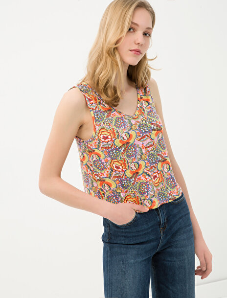 Koton Kadın Çiçek Desenli Bluz